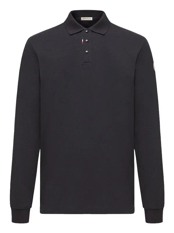Moncler Long Sleeve Polo Shirt - Blue