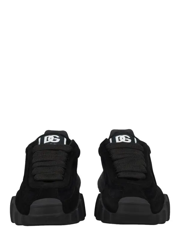 Dolce & Gabbana Leather Lace-up Sneakers - Black