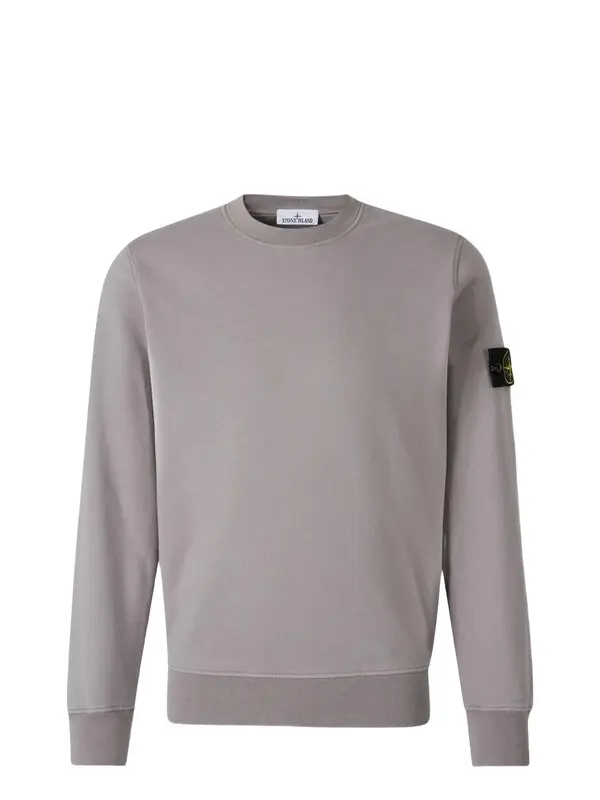 Stone Island Inspired Garment-dyed Sweatshirt For - Grey