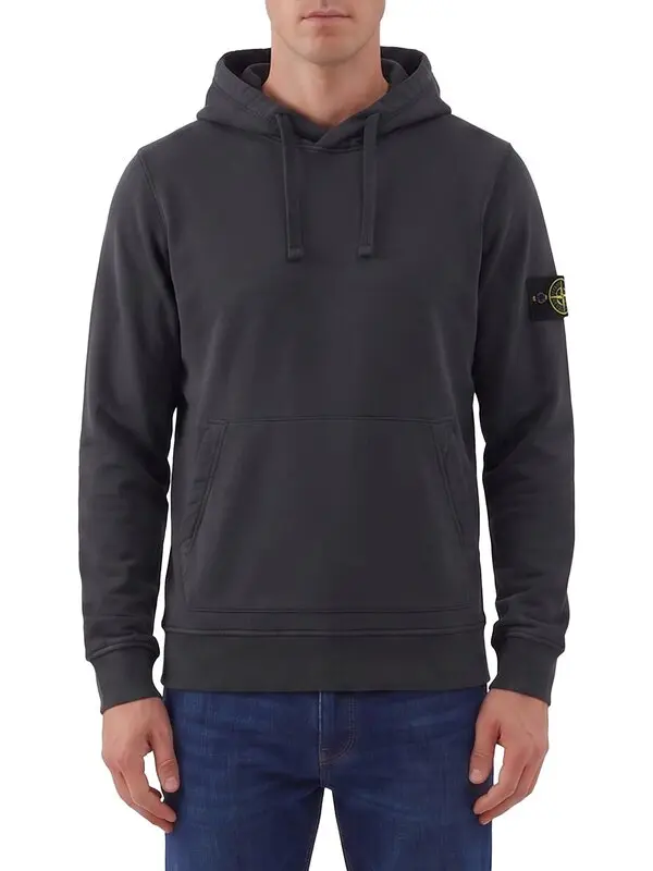 Stone Island Hooded Knit Sweater - Leadgrey