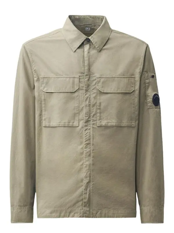 C.P. COMPANY C. P. Company Organic Gabardine Zipped Lens Overshirt - Fallenrock