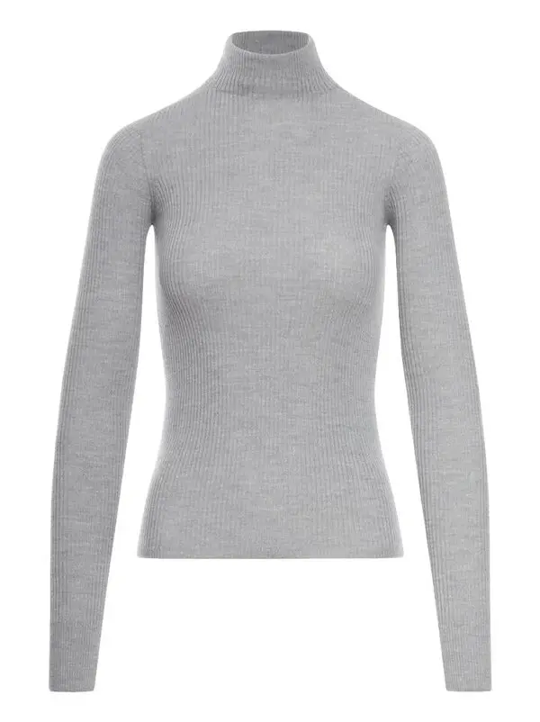 Sportmax Niagara Ribbed Turtleneck Sweater - Grey
