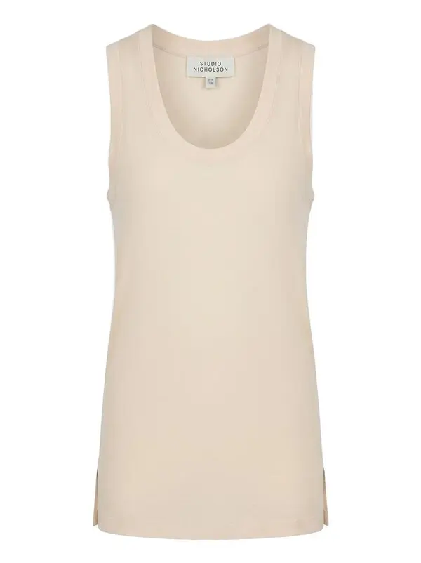 Studio Nicholson Scoop Neck Vest - Canvas
