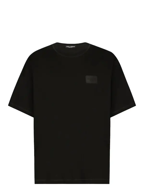 Dolce & Gabbana 100% Cotton Polo Shirt - Black
