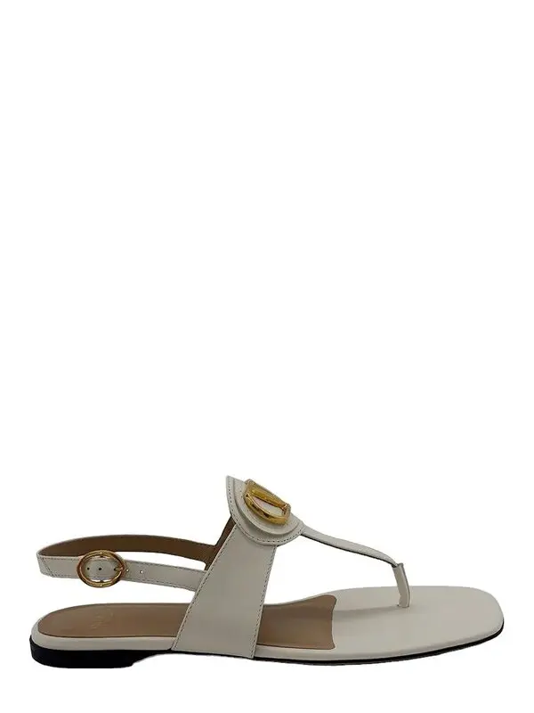Valentino Garavani Signature Logo Thong Sandals - Ivory