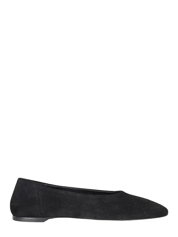 TOTEME Slip-on Ballerina Flats In Cow Leather - Black