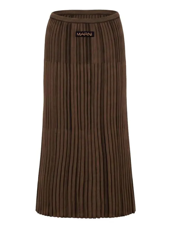 Marni Pleated Midi Skirt - Mlm37