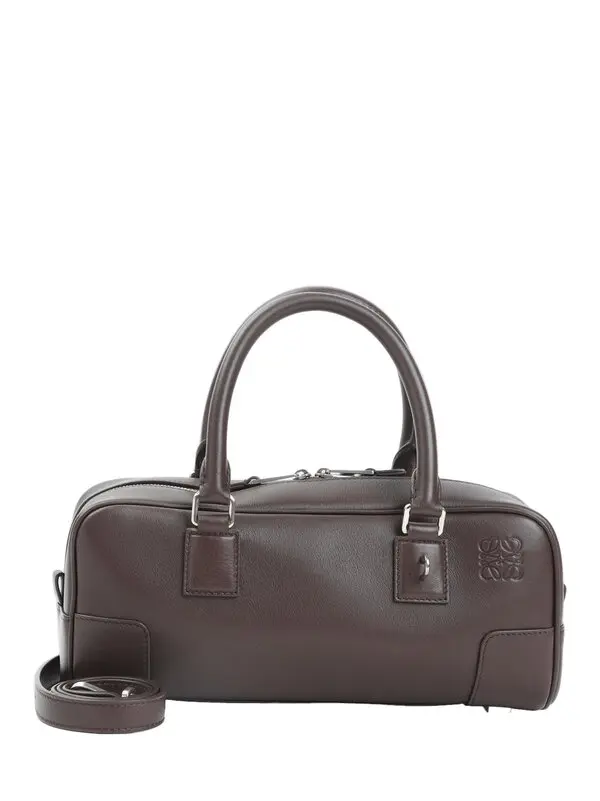 Loewe Amazona 23 Cropped Bag In Shiny Calfskin - Brown