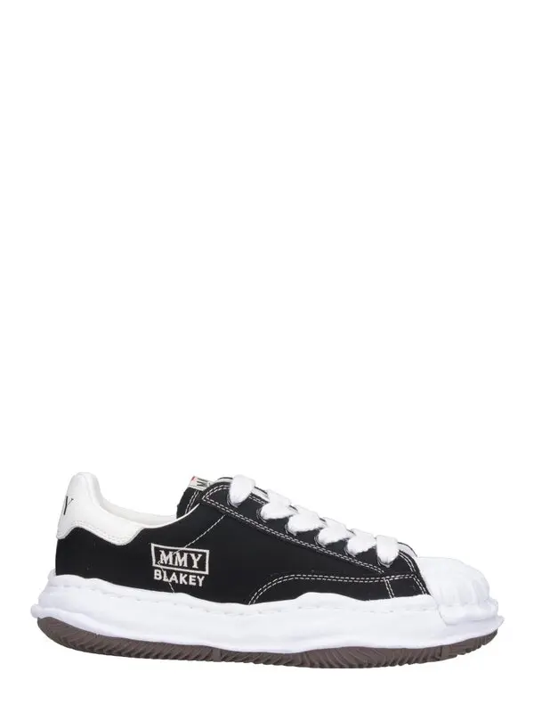Mihara Yasuhiro Lace-up Cotton Sneakers - Black
