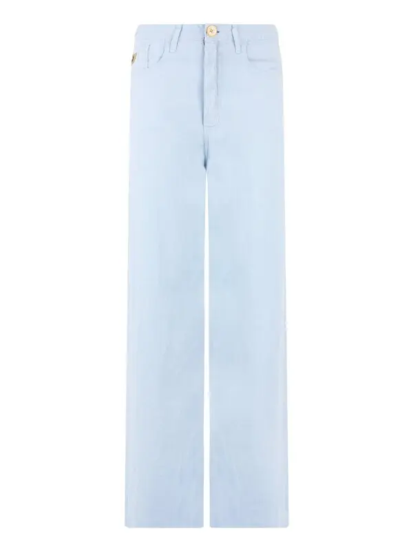 LOIS Marlene Linen Trousers - Light Blue