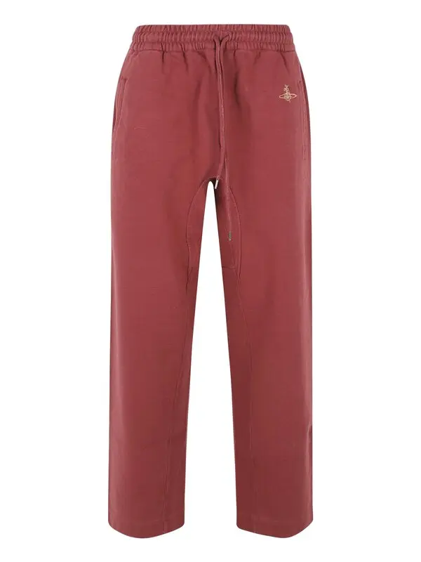 VIVIENNE WESTWOOD Ember Cotton Drawstring Waist Trousers - Brick