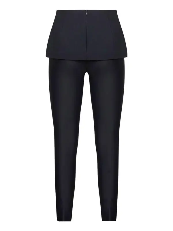 DIESEL® Skirt Culottes Leggings With Mini Skirt Overlay And Back Zip - Nero