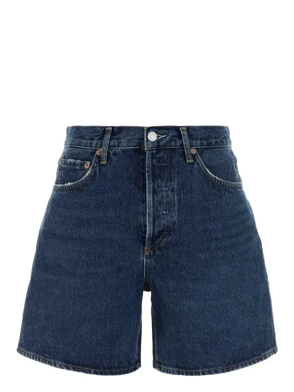 AGOLDE Dame Relaxed Fit Denim Shorts - Blue