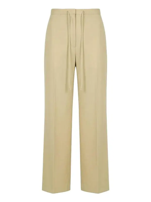 RÓHE Virgin Wool Drawstring Trousers - Beige