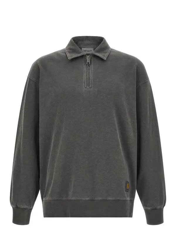 Carhartt Work In Progress Long Sleeve Quarter-zip Polo Shirt - Black