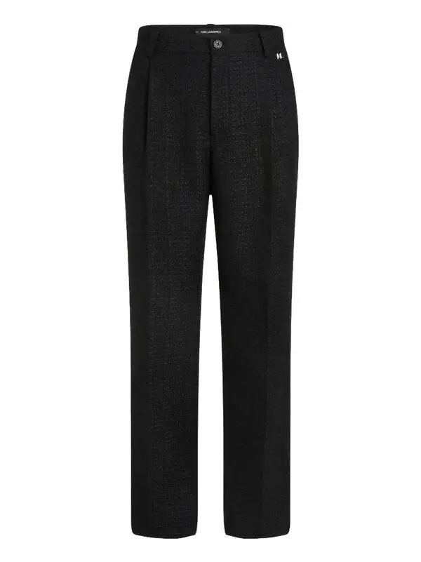 Karl Lagerfeld Bouclé Tailored Pants - Black