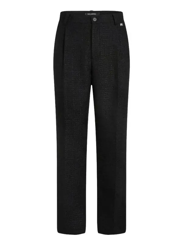 Karl Lagerfeld Bouclé Tailored Pants - Black