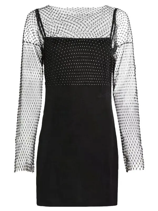 Karl Lagerfeld Embellished Mini Dress - Black