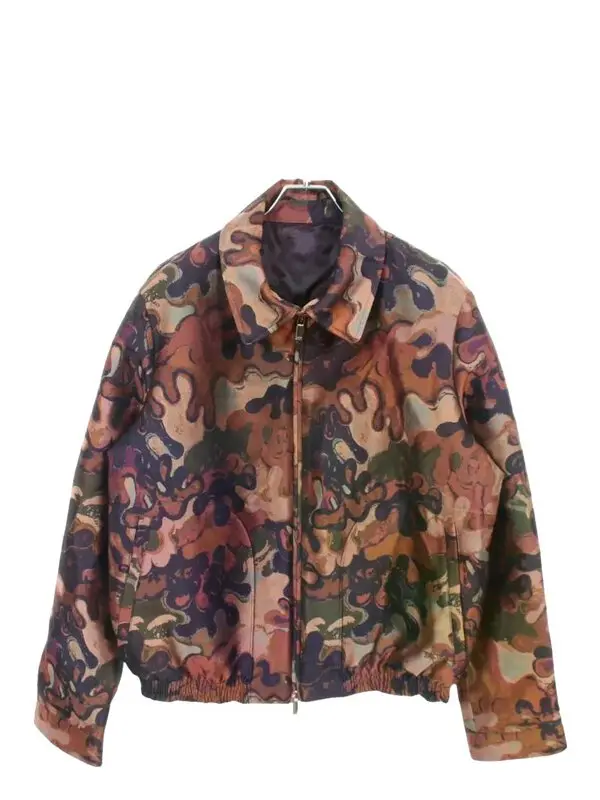Dior X Peter Doig Camouflage Print Bomber Jacket - Brown