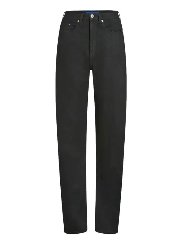 Karl Lagerfeld High-rise Straight Coated Jeans - Black