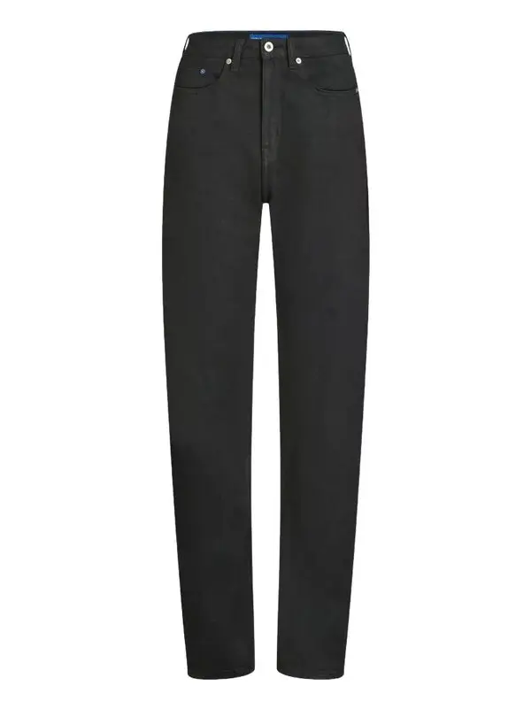 Karl Lagerfeld High-rise Straight Coated Jeans - Black