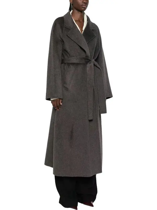 ARMA Nouk Belted Wool Coat - Grey