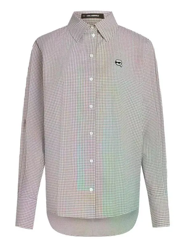 Karl Lagerfeld Ikon Checked Shirt - Neutrals