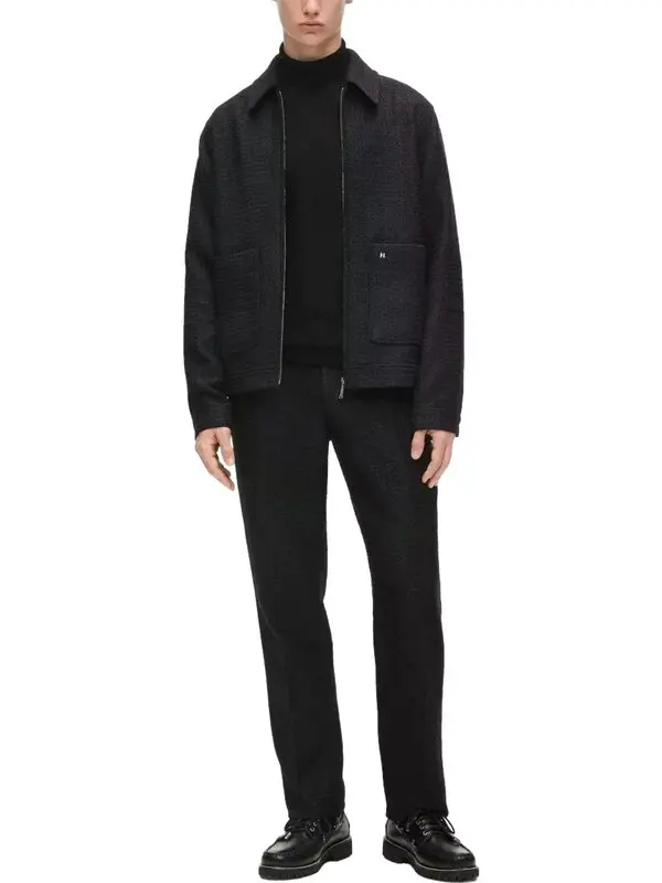 Karl Lagerfeld Bouclé Zip-up Jacket - Black