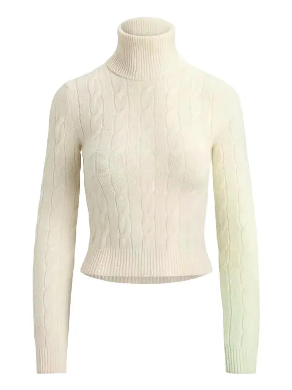 Polo Ralph Lauren Cable Knit Roll-neck Sweater - Neutrals