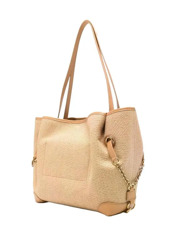 Chloé Raffia Double Carry Bag - Neutrals