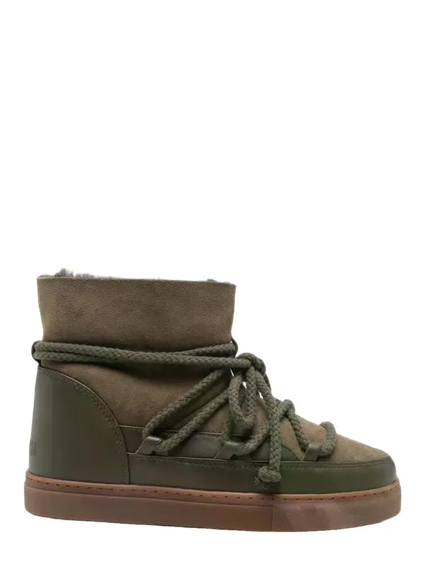 Inuikii Lace-up Suede Ankle Boots - Green