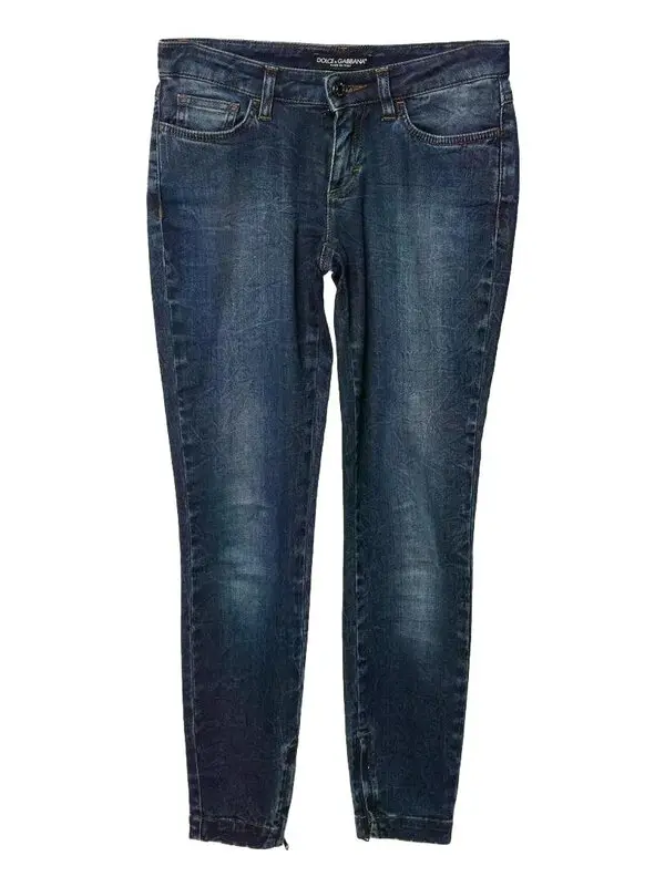 Dolce & Gabbana Zip-detail Jeans - Blue