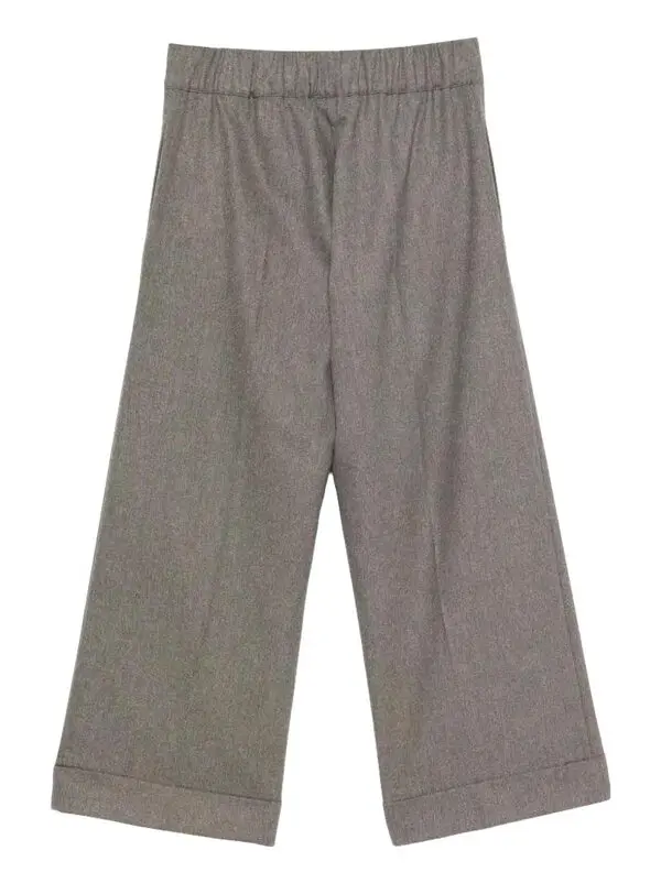 D.exterior Pressed-crease Turned-up Trousers - Brown