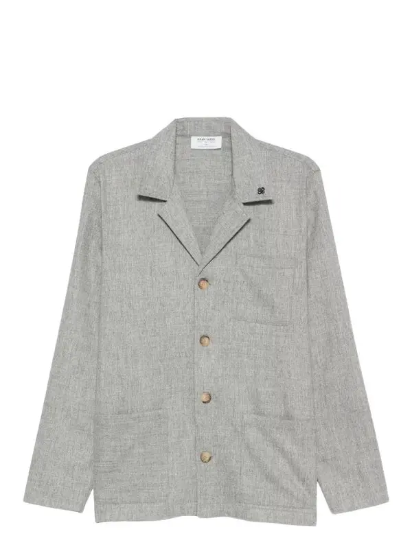 GRAN SASSO Button-up Notched-lapels Shirt - Grey