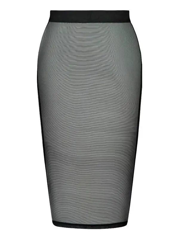 BORDELLE Zenna Mesh Pencil Skirt - Black