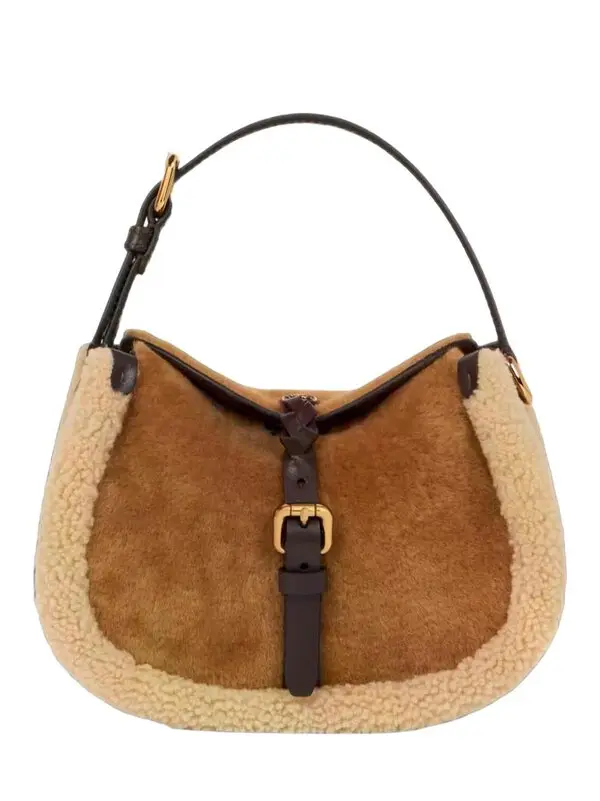 Etro Small Shearling Pony Bag - Brown