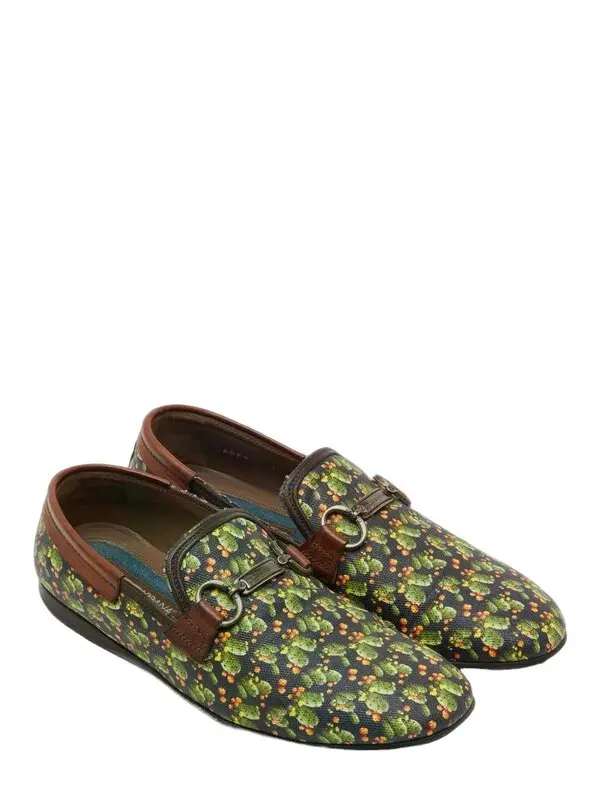 Dolce & Gabbana Amalfi Cactus-print Loafers - Black