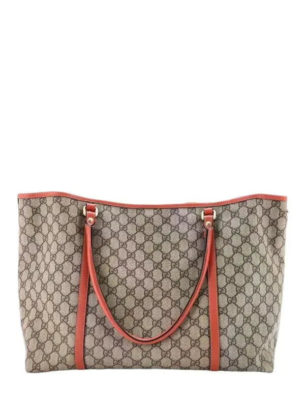 Gucci Gg Coated Canvas Medium Tote Bag - Brown