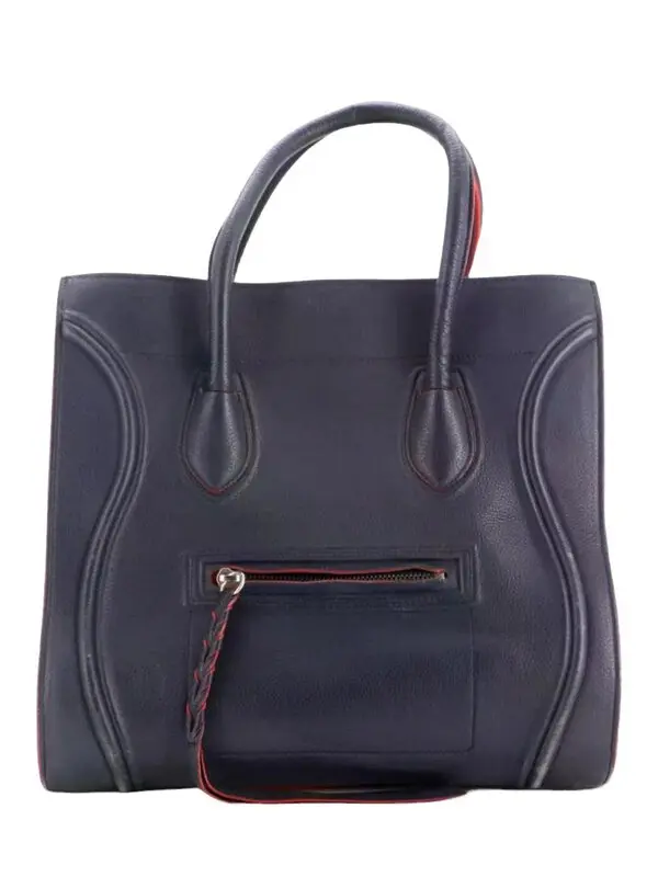 Celine Grainy Leather Medium Tote Bag - Blue
