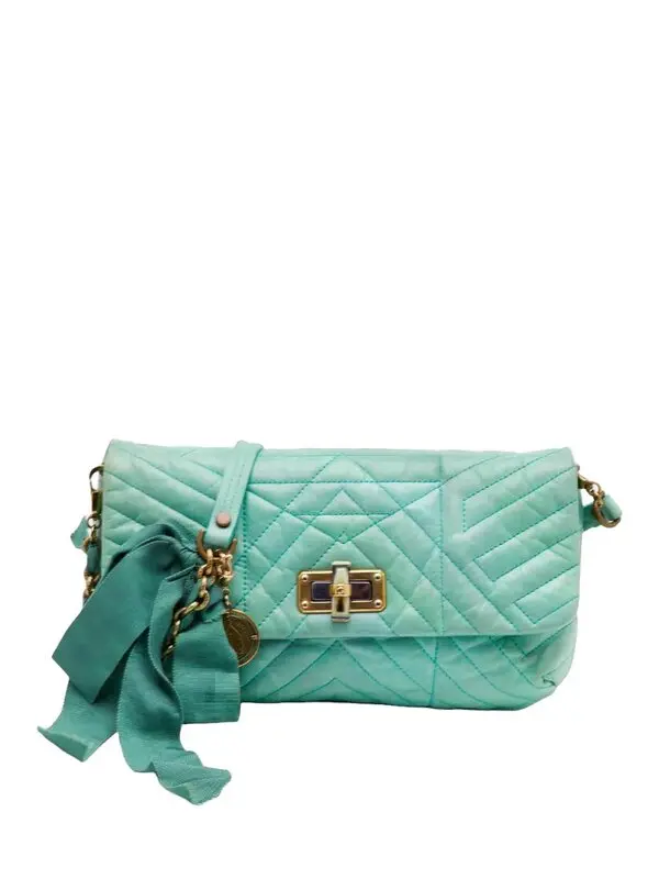 LANVIN Medium Happy Quilted Cross Body Bag - Green
