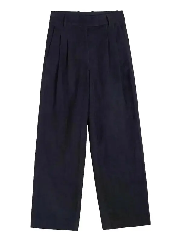 Chinti & Parker Pleated Corduroy Trousers - Blue