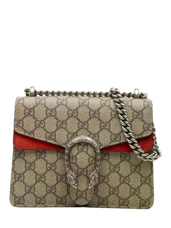 Gucci Small Gg Supreme Dionysus Crossbody Bag - Red
