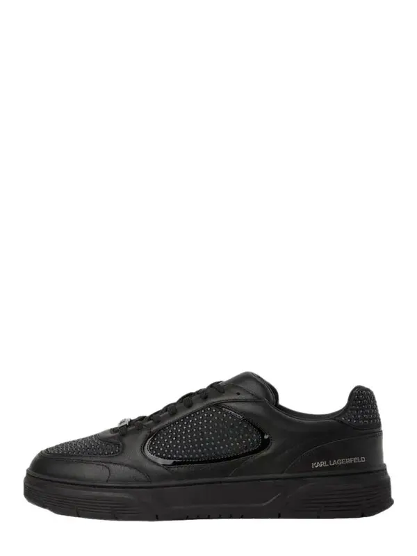 Karl Lagerfeld Embellished Lace-up Sneakers - Black