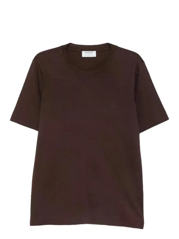 GRAN SASSO Crew-neck T-shirt - Brown