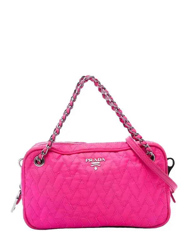 Prada Impuntu Tessuto Chain Satchel - Pink