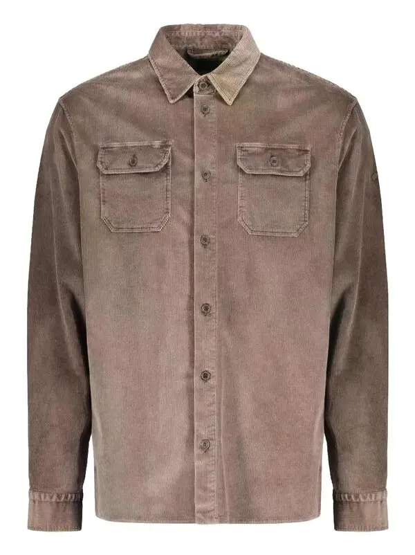 Paul & Shark Corduroy Flap-pocket Shirt - Brown