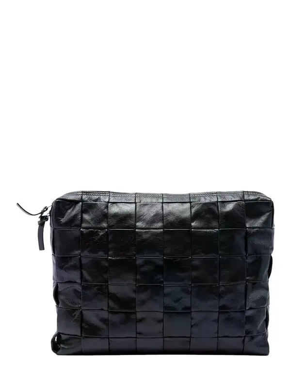Bottega Veneta Maxi Intrecciato Clutch Bag - Black
