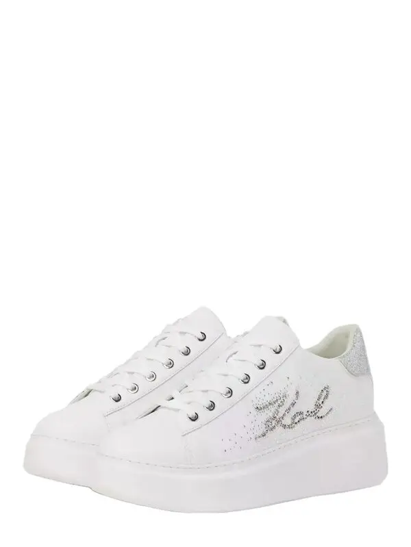 Karl Lagerfeld Anakapri Rhinestone Sneakers - White