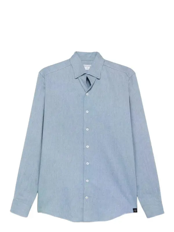 GRAN SASSO Long-sleeve Button-down Shirt - Blue