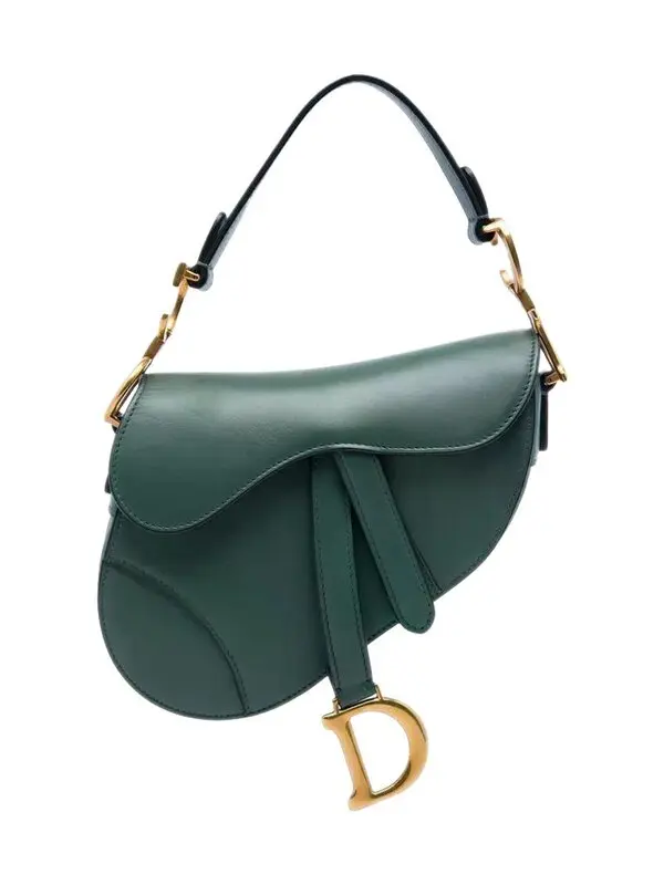 Dior 2009 Mini Smooth Calfskin Saddle Bag Satchel - Green